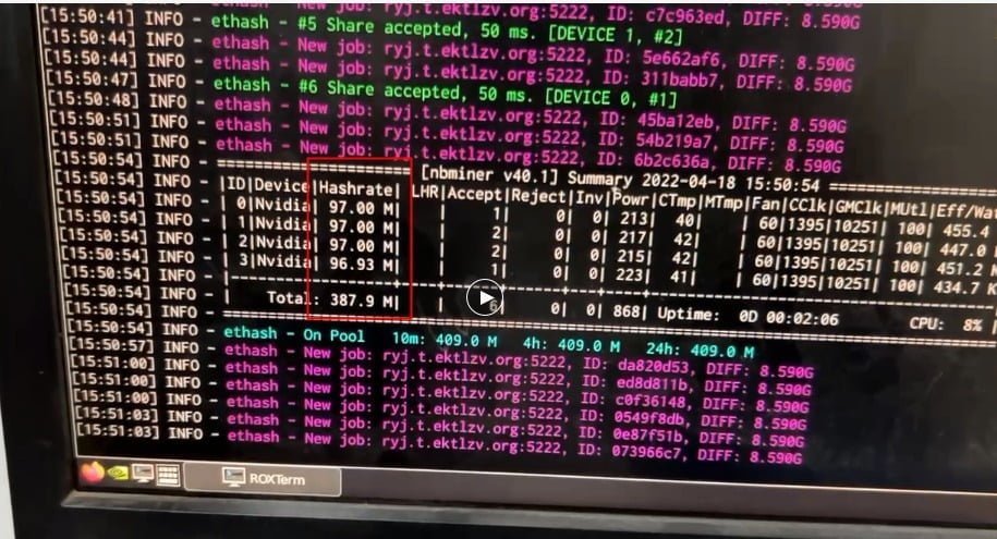 NVIDIA CMP HX90 - mining GPU - 97MH/s - PC PRAGUE