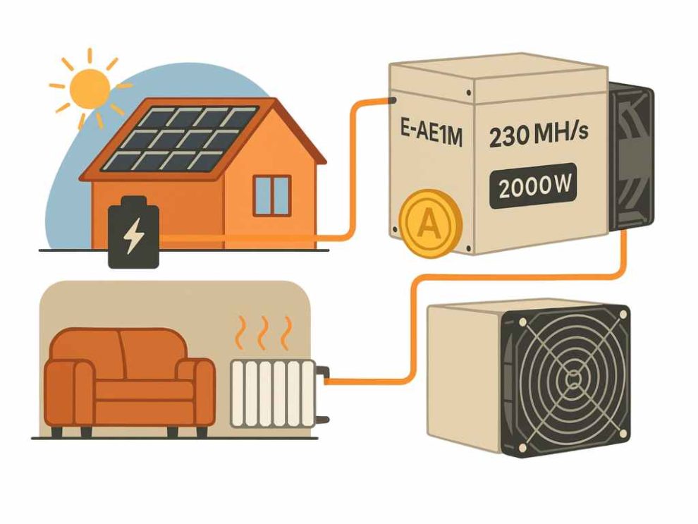 Solární těžba s E-AE1M: Proměňte slunce na zisk a teplo v roce 2025 - PC PRAHA